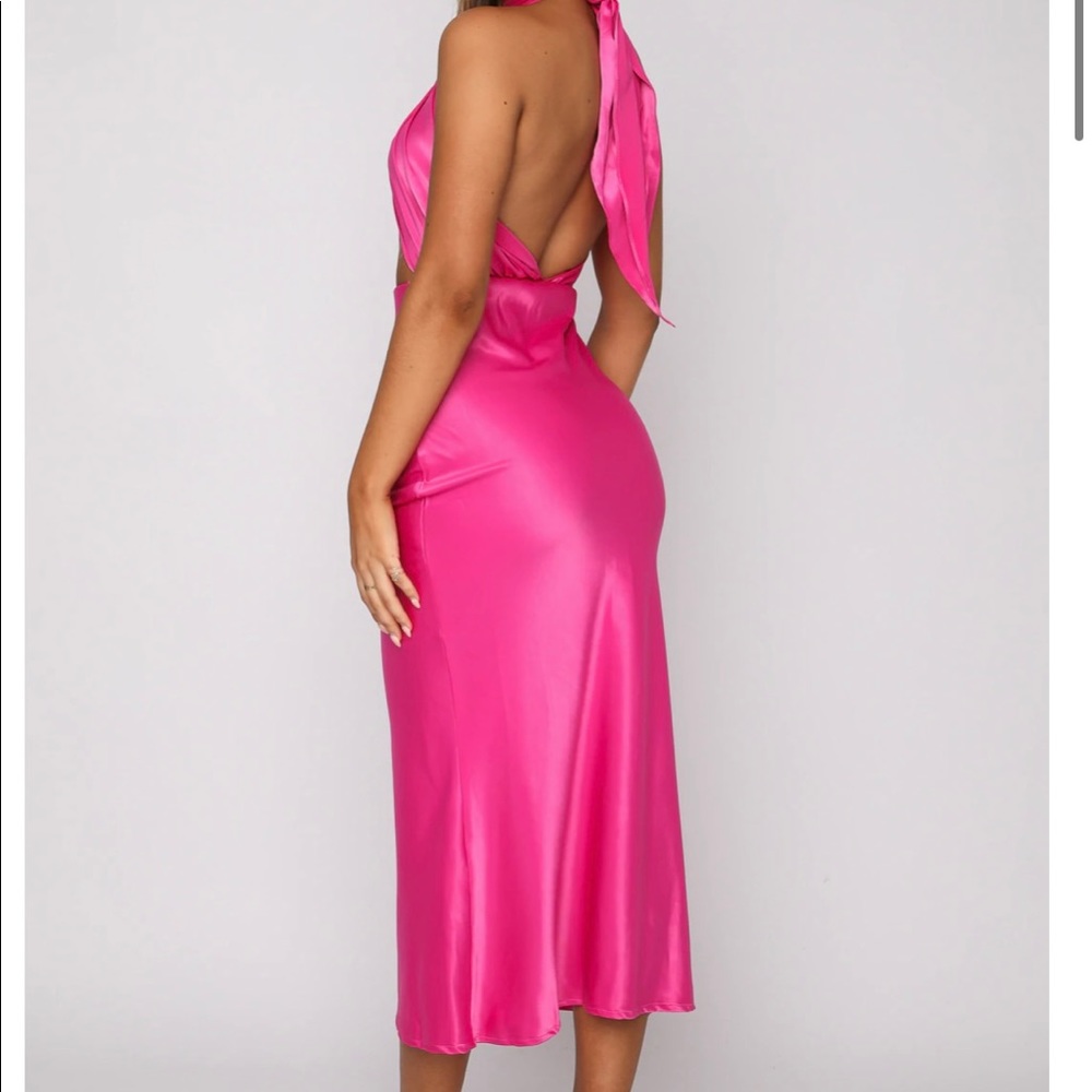Fusia Pink Midsummer Sexy Midi Dress - Gem